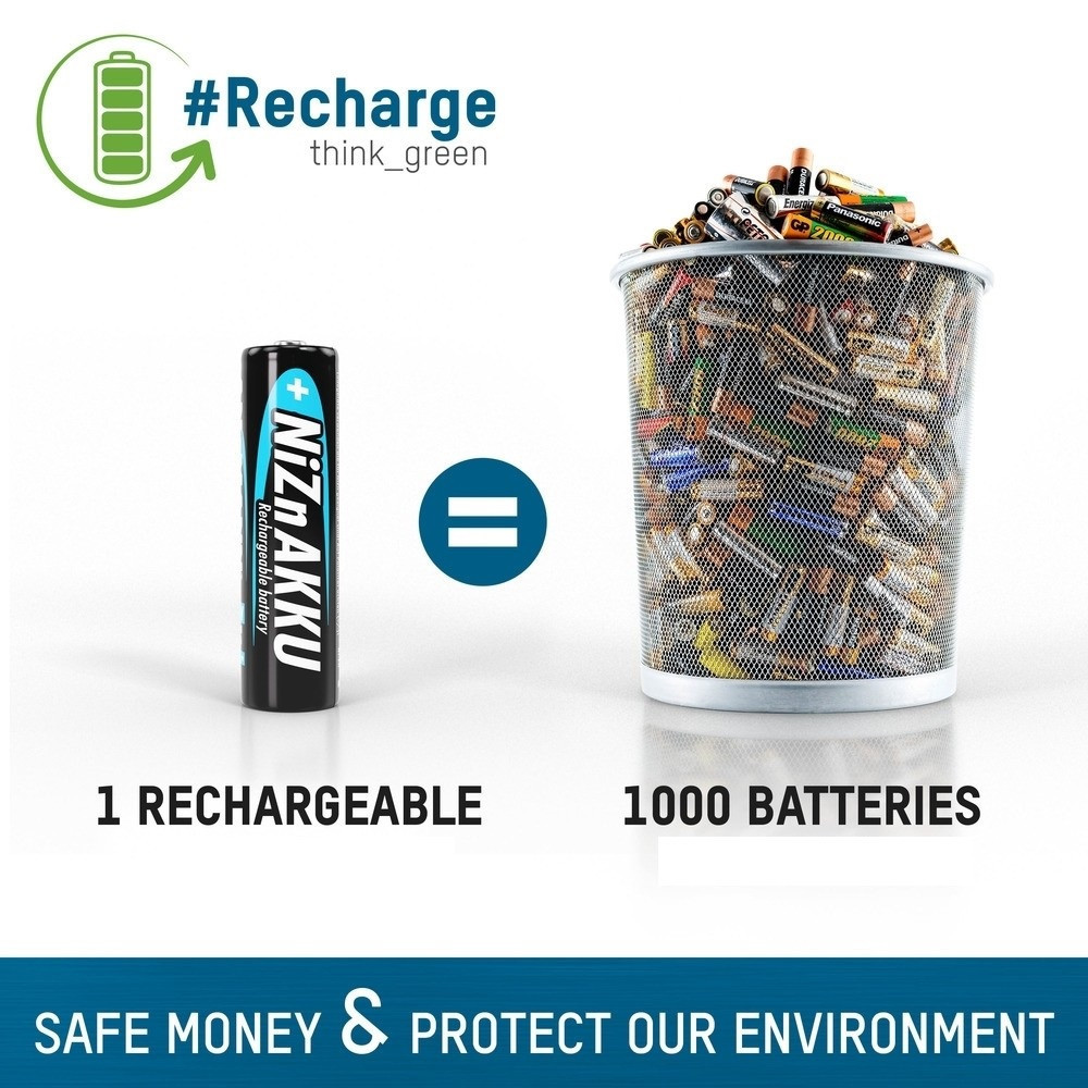 Ansmann Laddbara Hög Effekt AAA Nickel-Zink 900 mha Batteri 4-pack ...