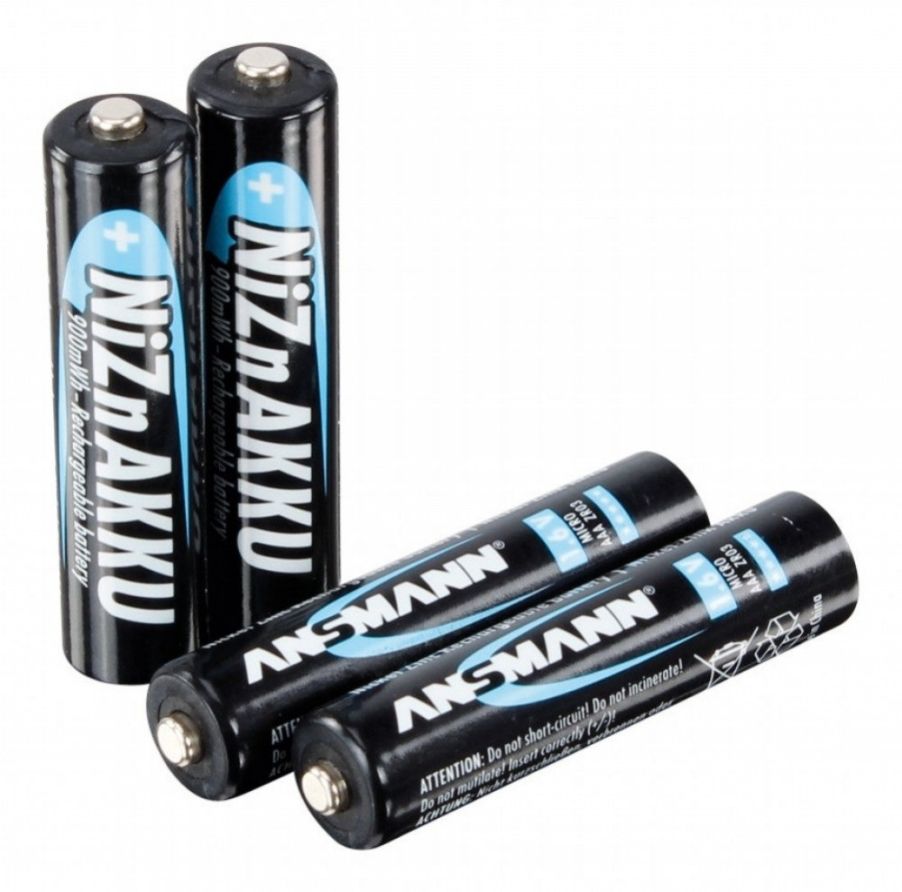 Ansmann Laddbara Hög Effekt AAA Nickel-Zink 900 mha Batteri 4-pack ...