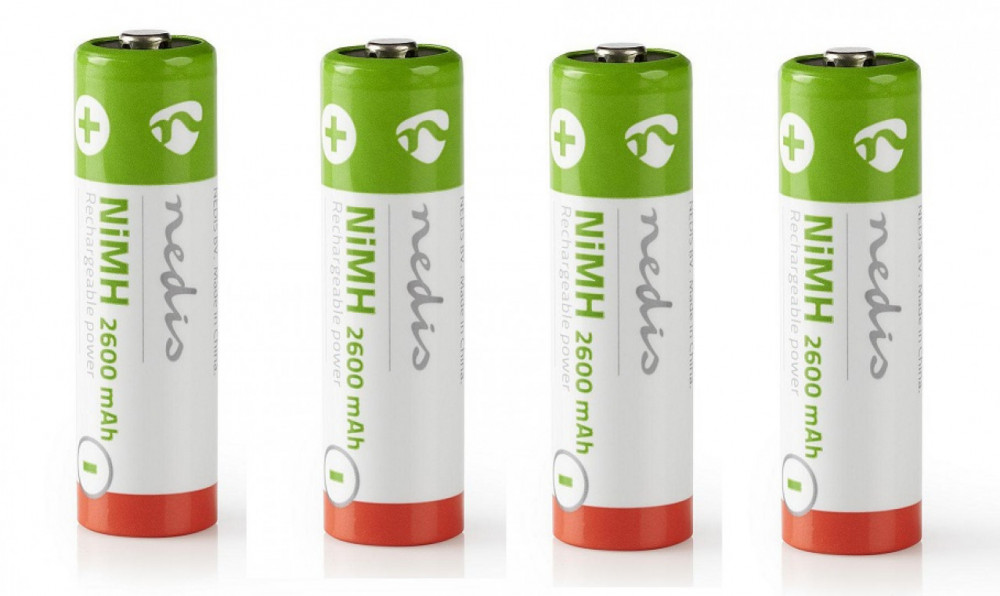 Nedis 4st Ni-Mh AA Laddbara batterier 2600 mha - kungstv