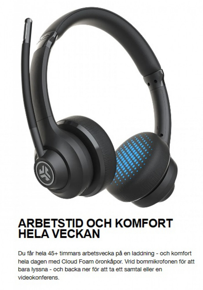 Jlab Audio Go Work Wireless - On Ear Headset för jobb - kungstv