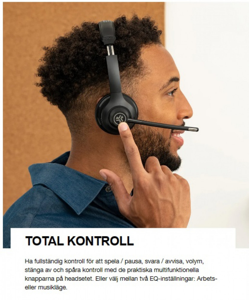 Jlab Audio Go Work Wireless - On Ear Headset för jobb - kungstv