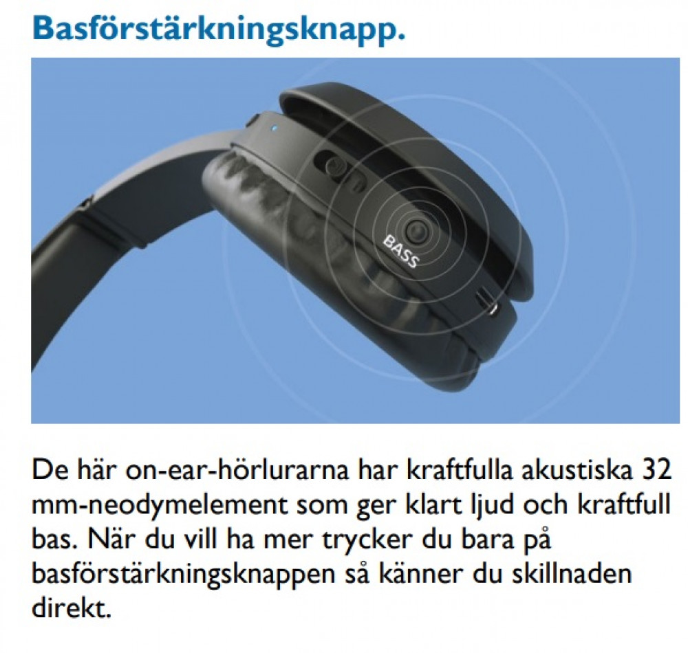 Philips TAH4205 - Bluetooth On-Ear Hörlur - kungstv